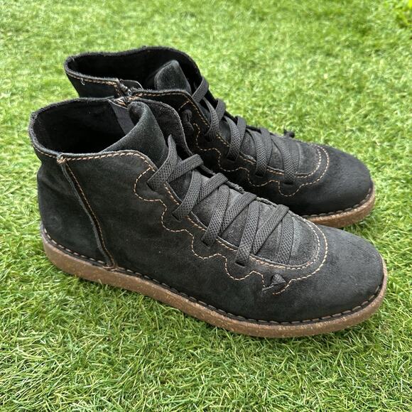 Børn | Shoes | Born Sienna Boots Womens Size 85m Leather Ankle Black ...
